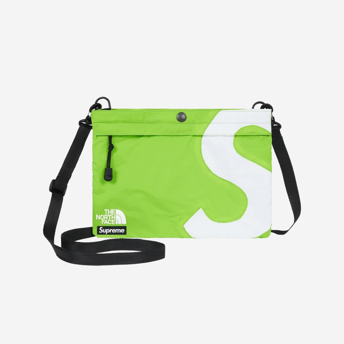 슈프림 x 노스페이스 S 로고 숄더백 라임 - 20FW | Supreme | KREAM