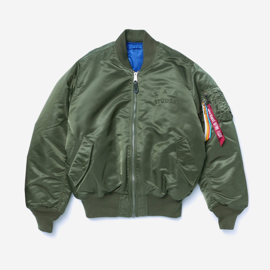 아이앱 스튜디오 x 알파 인더스트리 MA-1 자켓 카키 | IAB Studio | KREAM