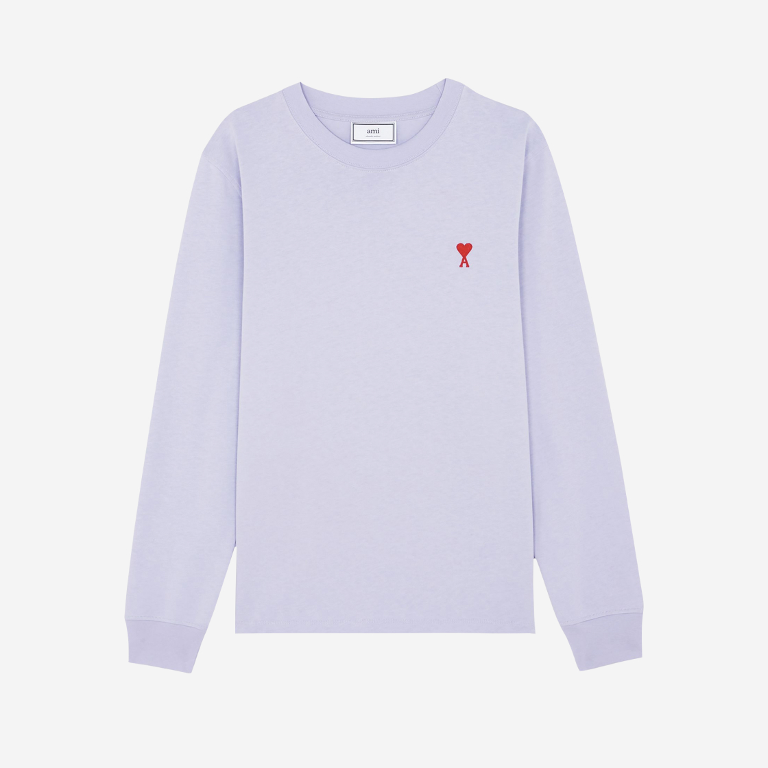 아미 스몰 하트 로고 롱슬리브 티셔츠 라일락 - 21SS | AMI | KREAM