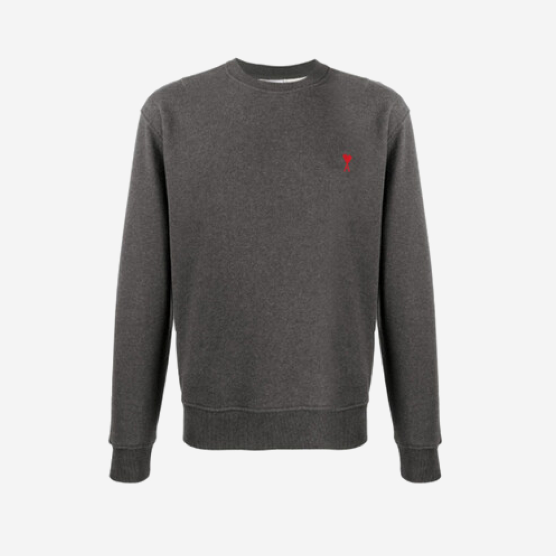 아미 스몰 하트 로고 스웨트셔츠 헤더 그레이 그리 신 - 20FW | AMI | KREAM