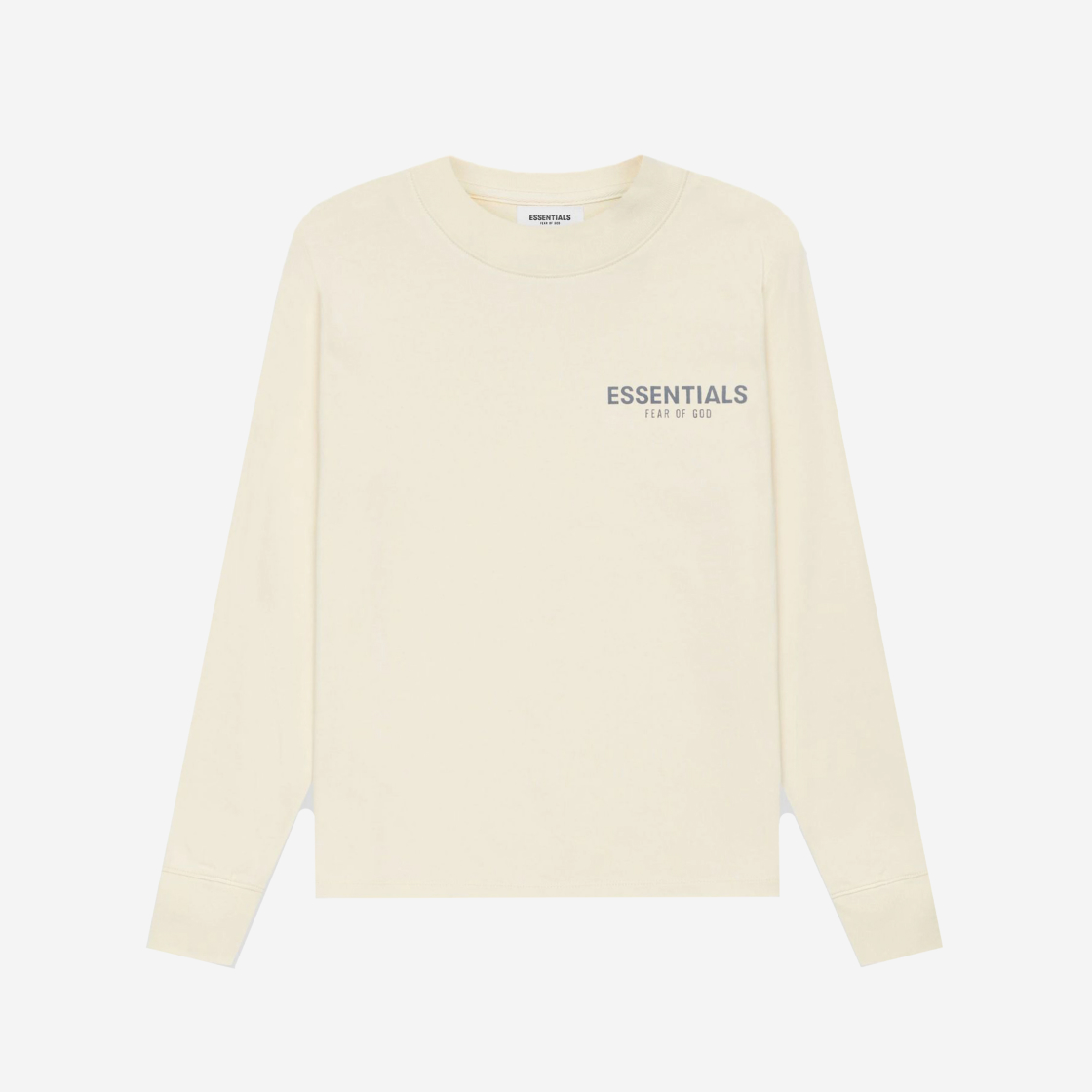 (키즈) 에센셜 롱슬리브 티셔츠 크림 - 21SS | Essentials | KREAM