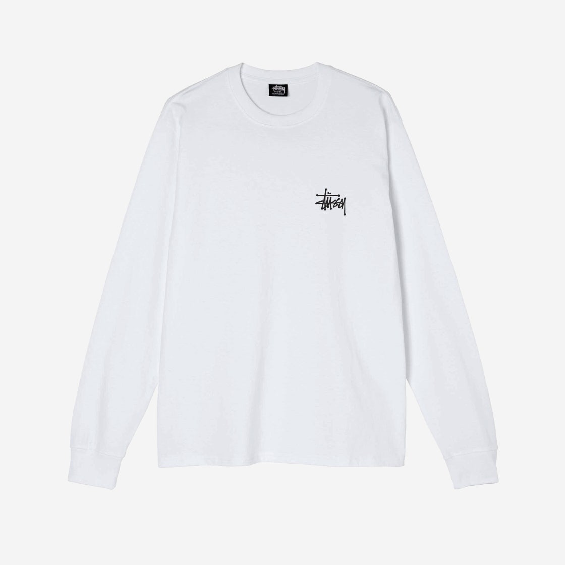 스투시 베이직 스투시 롱슬리브 티셔츠 화이트 2021 Stussy Kream
