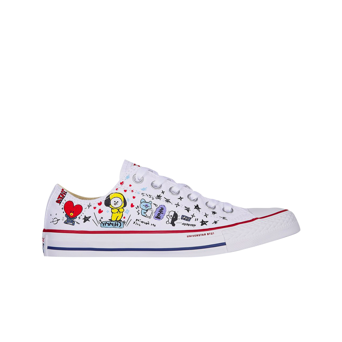 컨버스 x BT21 척 테일러 올스타 로우 화이트 | Converse | KREAM