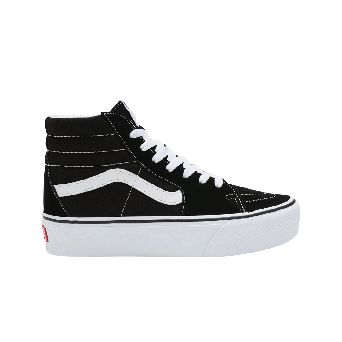 반스 스케이트 하이 플랫폼 2.0 블랙 화이트 | Vans | KREAM