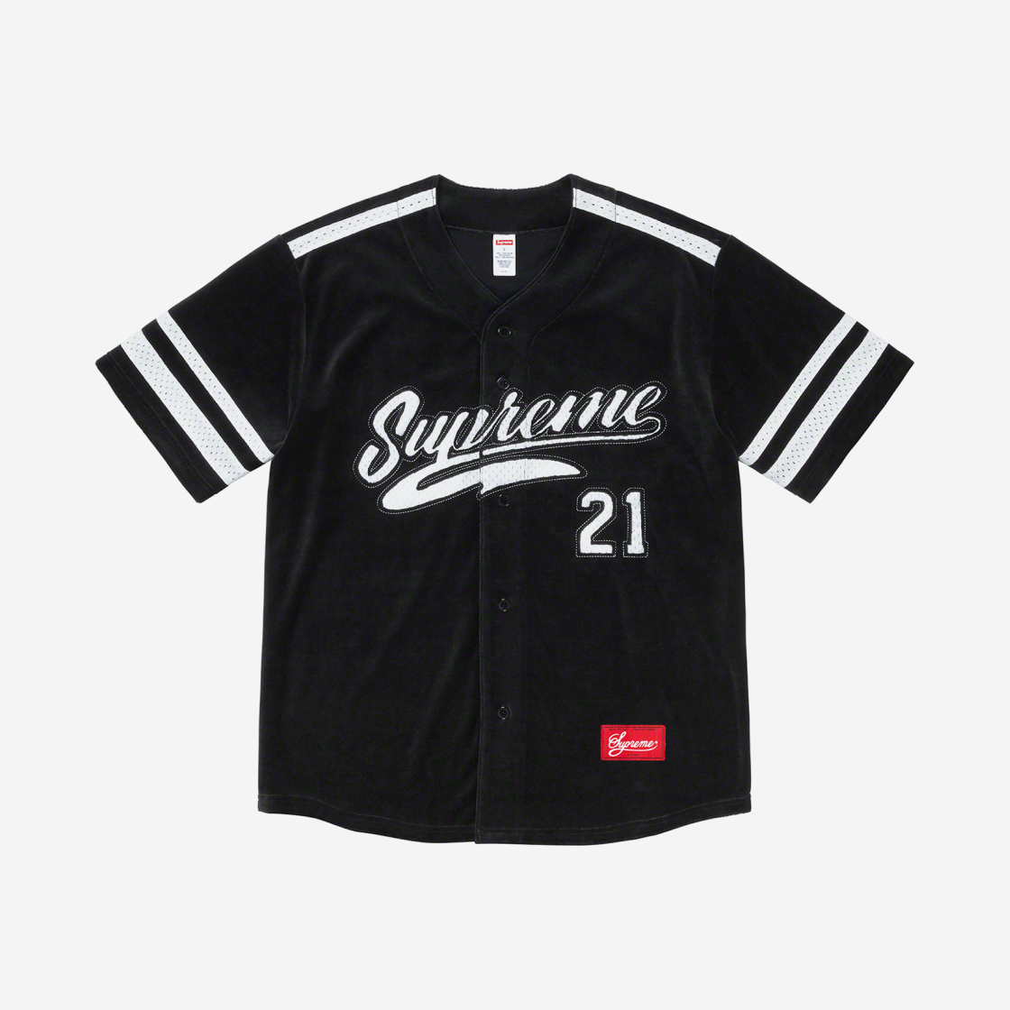 슈프림 벨루어 베이스볼 저지 블랙 - 20FW | Supreme | KREAM