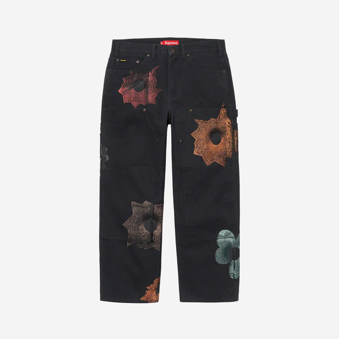 슈프림 x 네이트 로우만 더블 니 페인터 팬츠 블랙 - 22SS | Supreme | KREAM