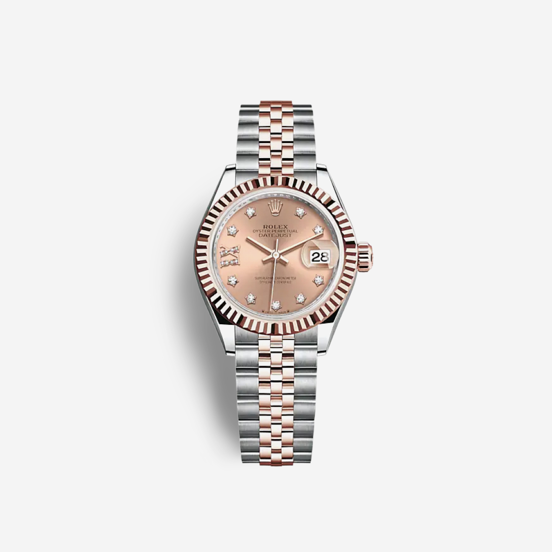 롤렉스 레이디-데이트저스트 28mm 279171 로즈 로만 다이아 셋팅 쥬빌리 | Rolex | KREAM