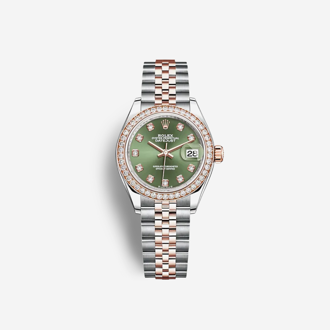 롤렉스 레이디-데이트저스트 28mm 279381RBR 올리브 그린 다이아 셋팅 쥬빌리 | Rolex | KREAM