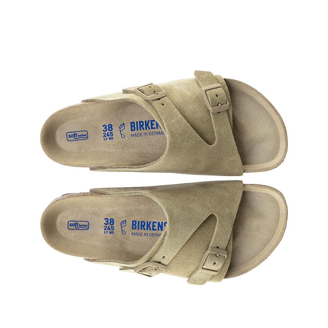 버켄스탁 취리히 소프트 풋베드 페이디드 카키 - 내로우 | Birkenstock | KREAM