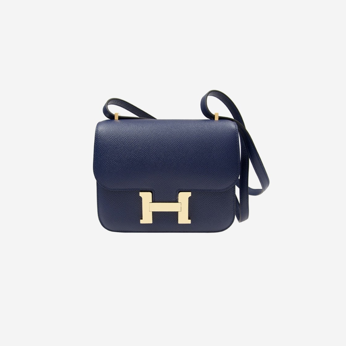 에르메스 콘스탄스 III 미니 18 백 앱송 & 골드 하드웨어 블루 사피흐 | Hermes | KREAM