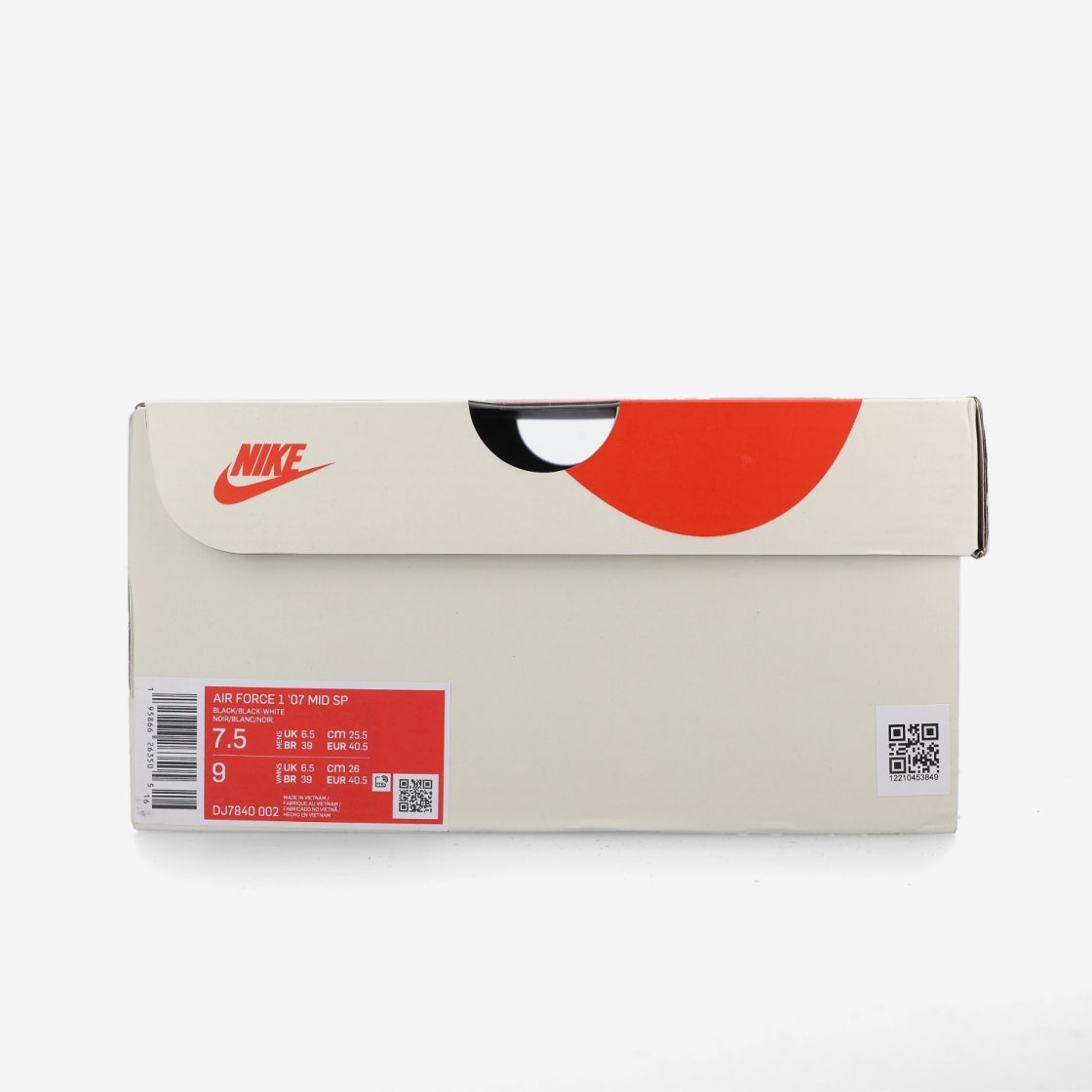 나이키 x 스투시 에어포스 1 '07 미드 SP 블랙 앤 라이트 본 | KREAM