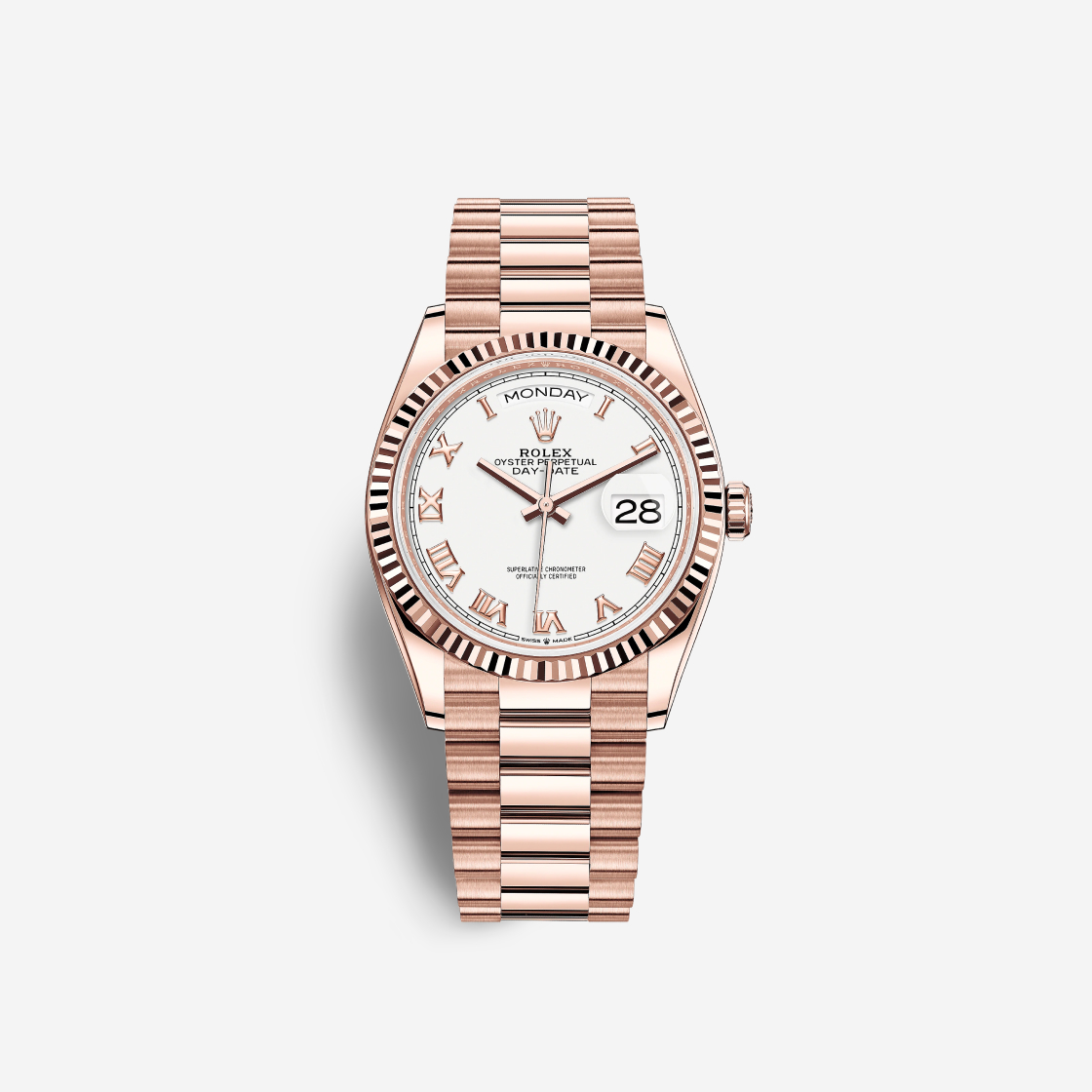 롤렉스 데이데이트 36mm 128235 화이트 로만 프레지던트 | Rolex | KREAM