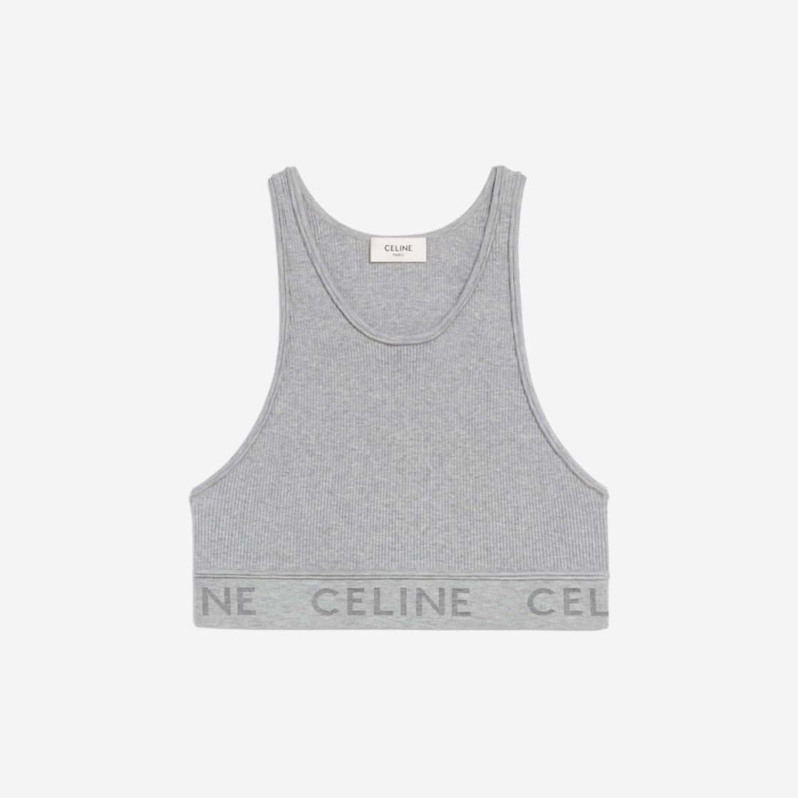 (W) 셀린느 애슬레틱 니트 스포츠 브라 라이트 그레이 | Celine | KREAM