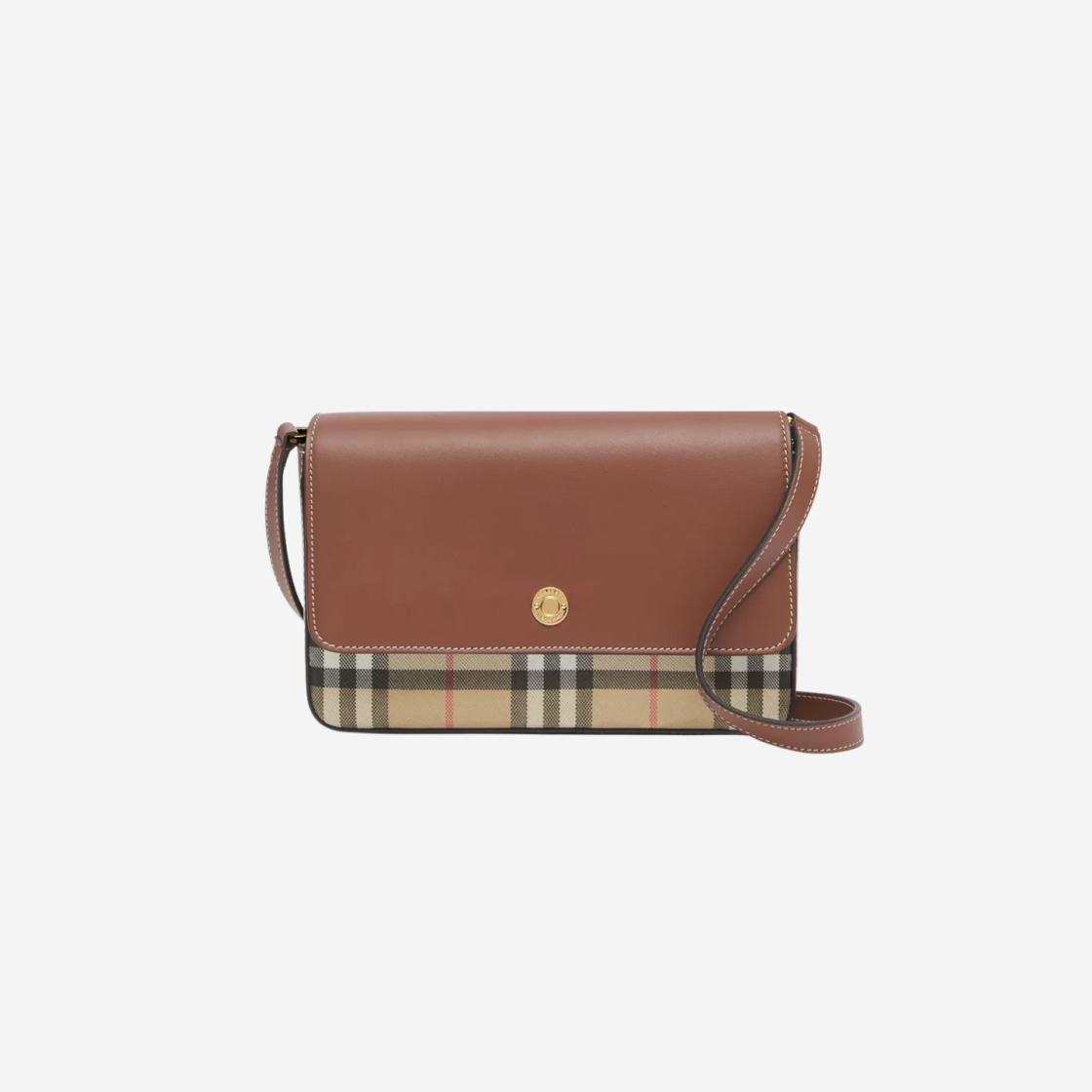 버버리 미니 빈티지 체크 레더 노트백 아카이브 베이지 탄 | Burberry | KREAM