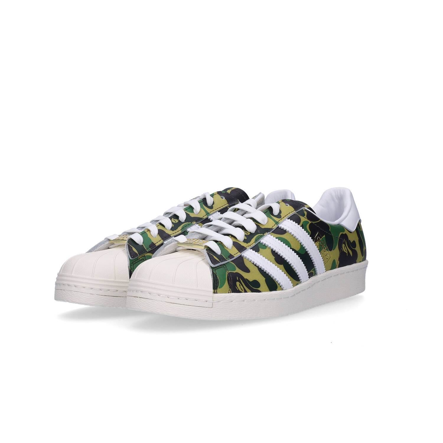 아디다스 x 베이프 슈퍼스타 80s 그린 카모 | KREAM