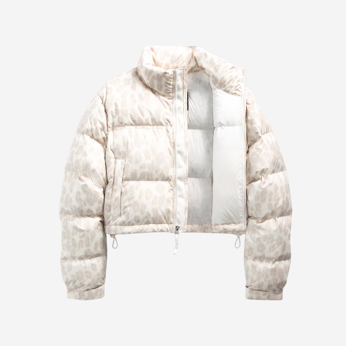 (W) 노스페이스 눕시 쇼트 자켓 실버 그레이 레오파드 프린트 | The North Face | KREAM