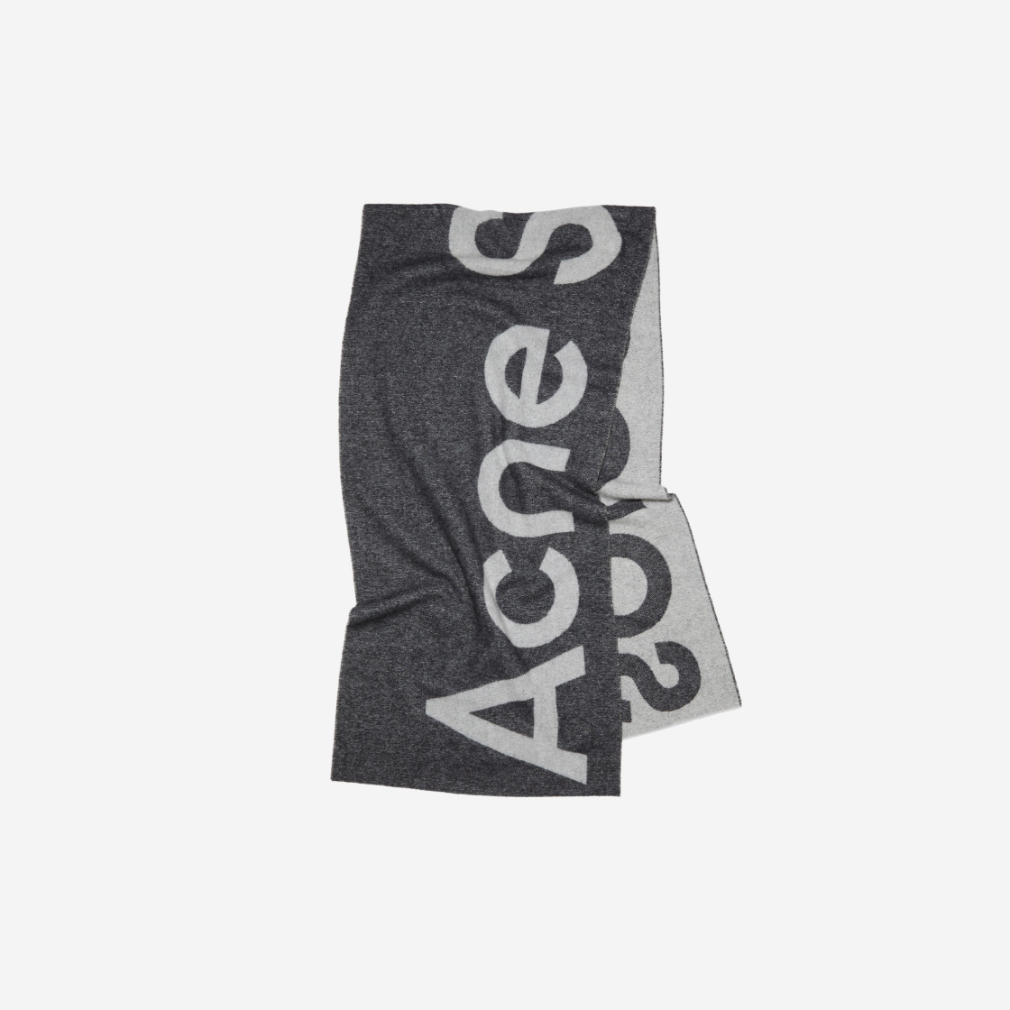 아크네 스튜디오 로고 자카드 스카프 블랙 | Acne Studios | KREAM