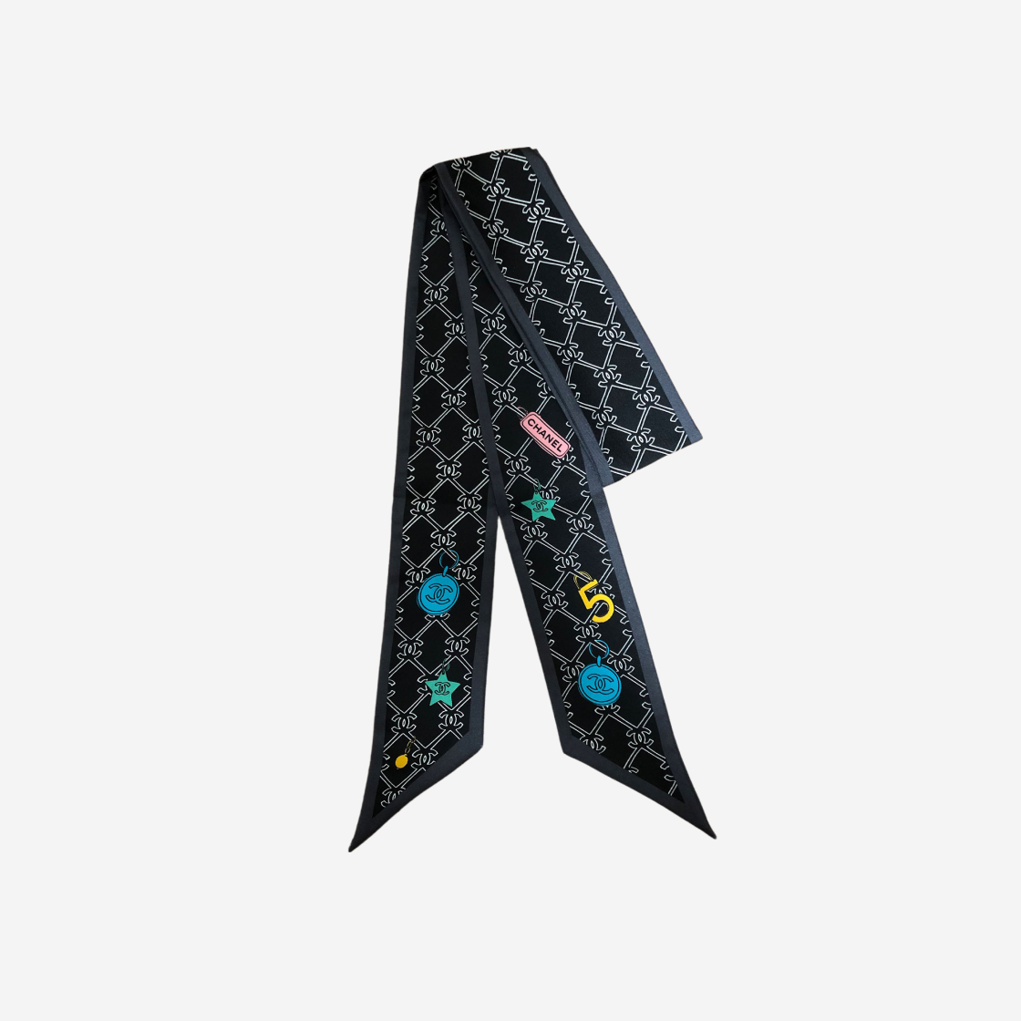 (W) 샤넬 헤어밴드 실크 트윌 & 블랙 멀티컬러 | Chanel | KREAM