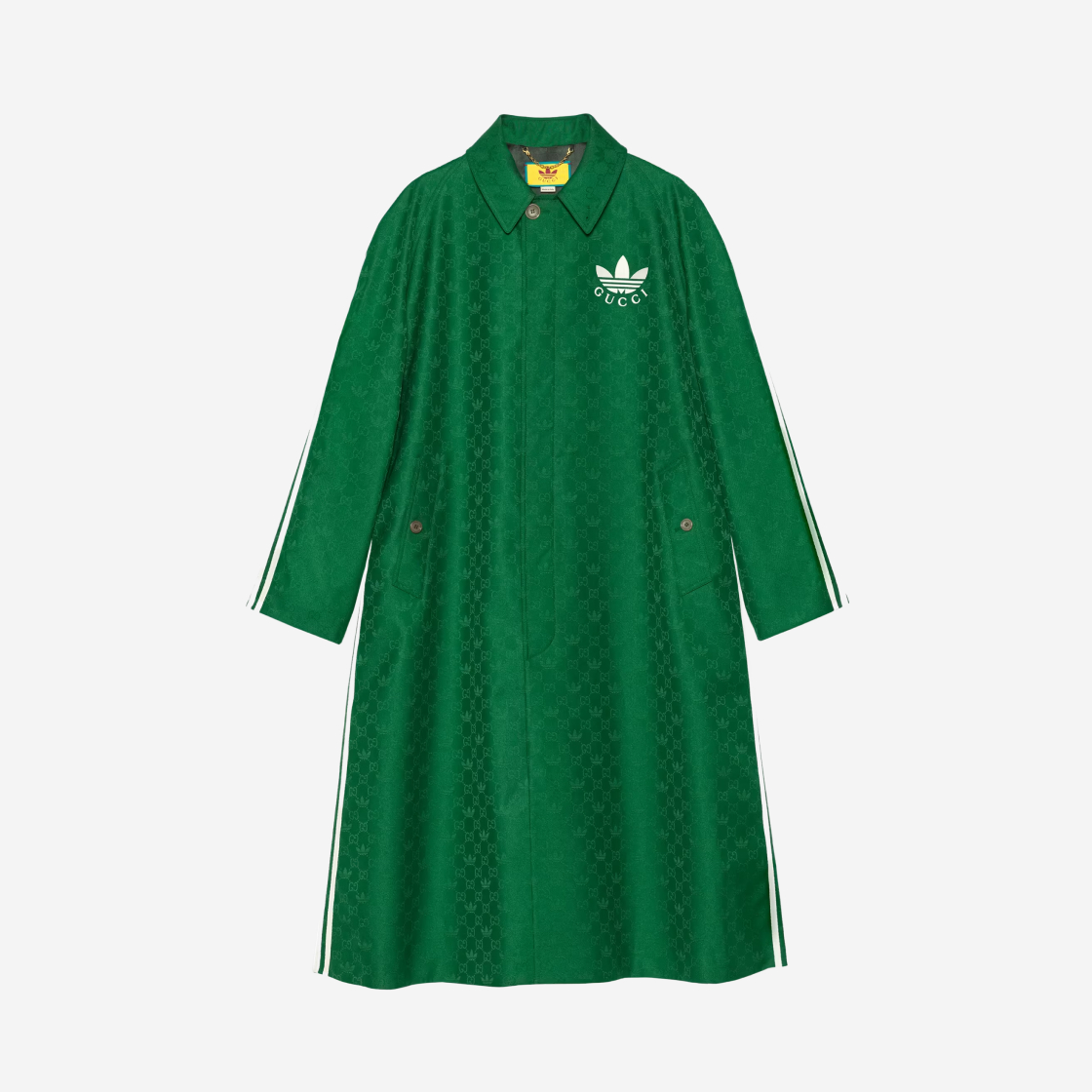 구찌 x 아디다스 GG 트레포일 자카드 코트 그린 | Gucci | KREAM