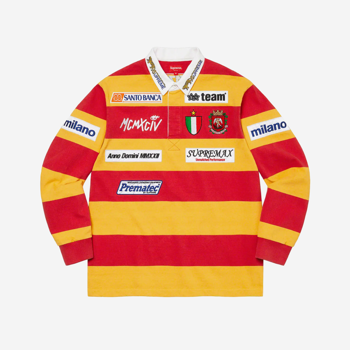 슈프림 스트라이프 럭비 레드 - 22SS | Supreme | KREAM