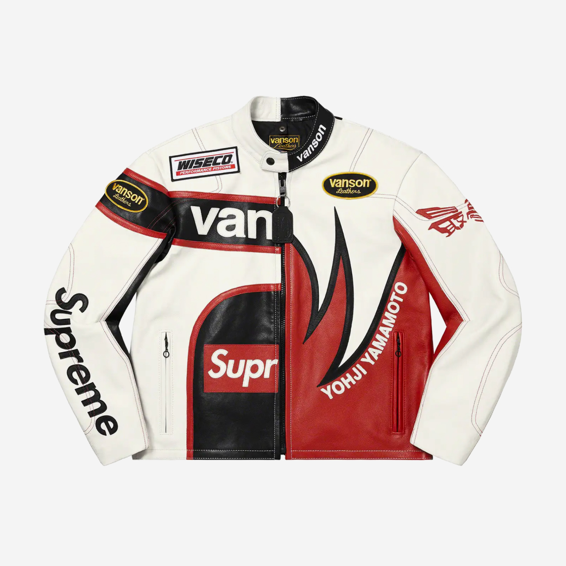 슈프림 x 요지 야마모토 x 밴슨 레더스 스플릿 자켓 화이트 - 22FW | Supreme | KREAM