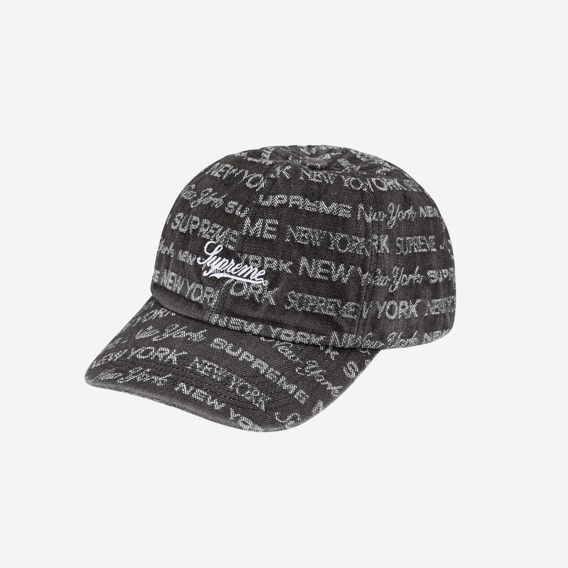 슈프림 멀티 타입 자카드 데님 6-패널 캡 블랙 - 22FW | Supreme | KREAM