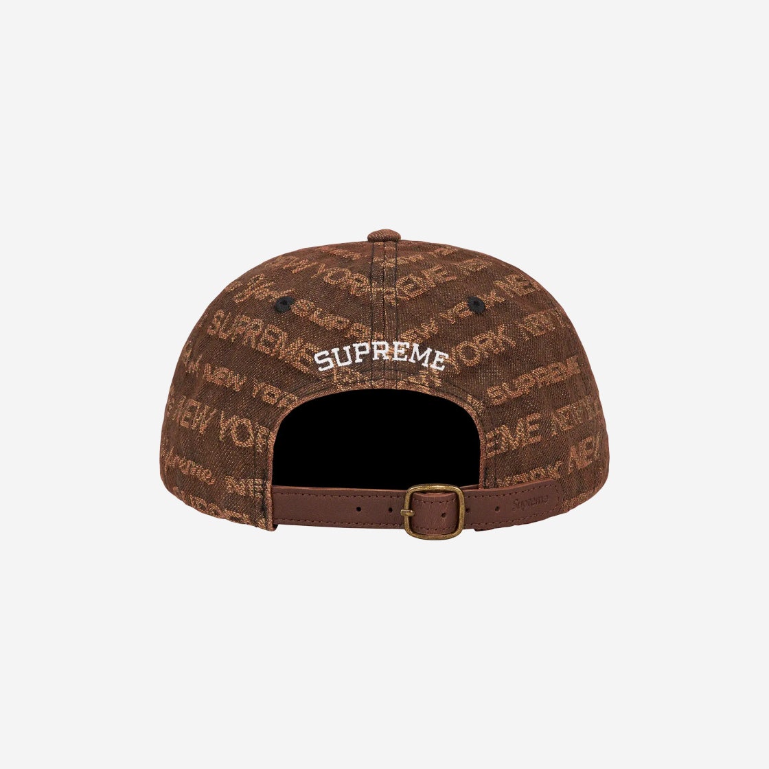 슈프림 멀티 타입 자카드 데님 6-패널 캡 브라운 - 22FW | Supreme | KREAM