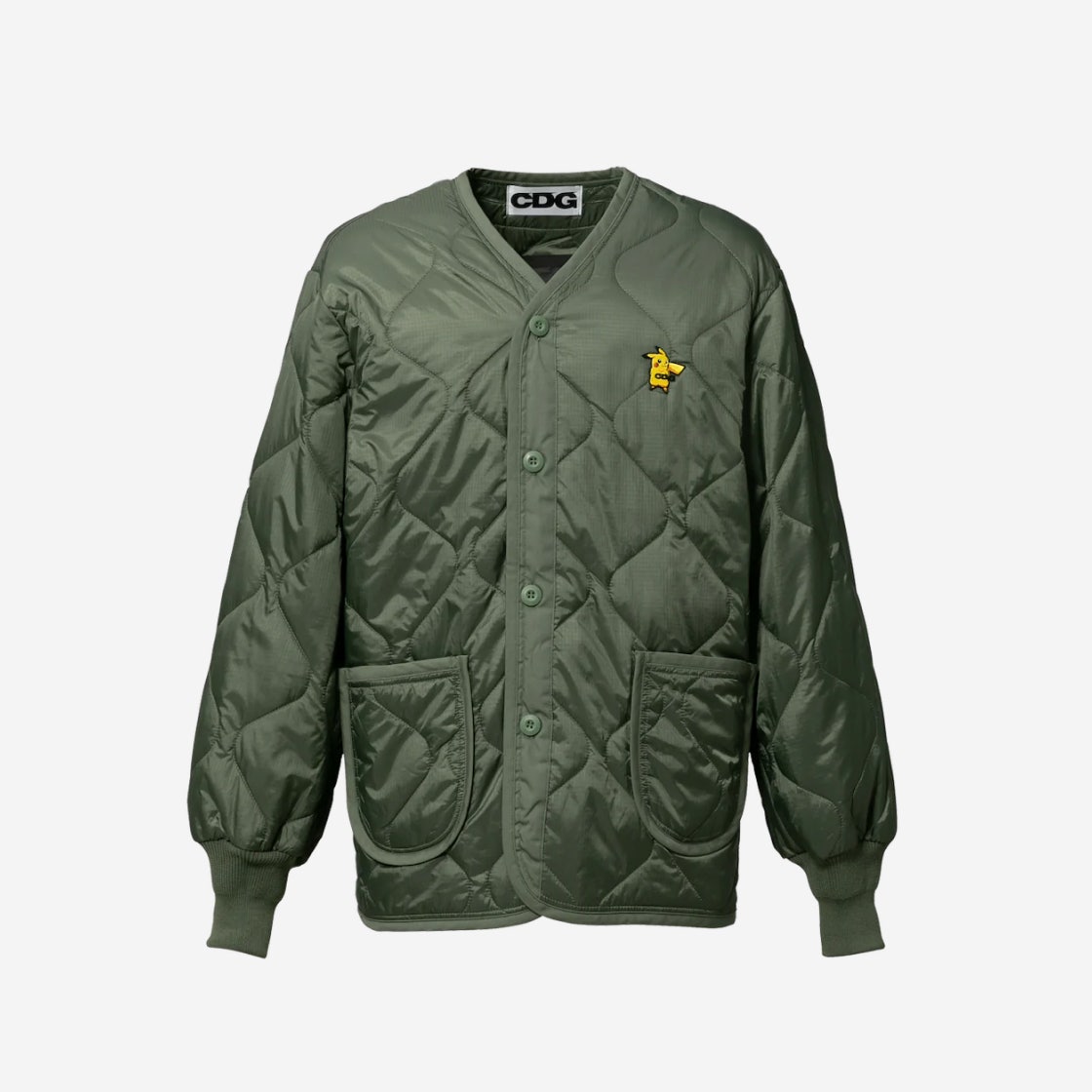 CDG x 포켓몬 라이너 엠블럼 자켓 올리브 | CDG | KREAM