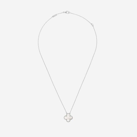 W 반 클리프 And 아펠 빈티지 알함브라 펜던트 화이트 골드 칼세도니 Van Cleef And Arpels Kream