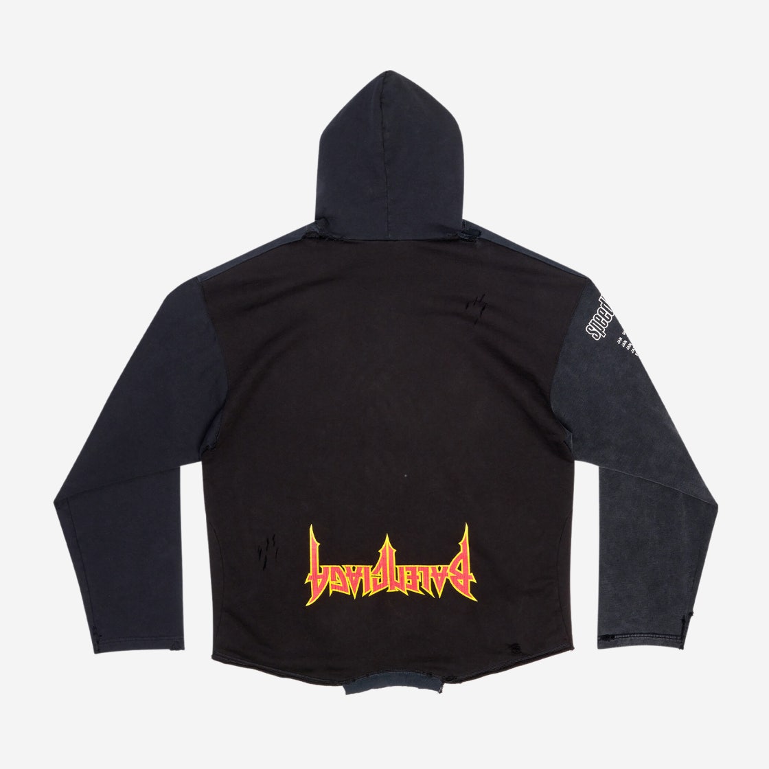 발렌시아가 오버사이즈 스피드 헌터 업사이드 다운 티셔츠 후드 블랙 | Balenciaga | KREAM