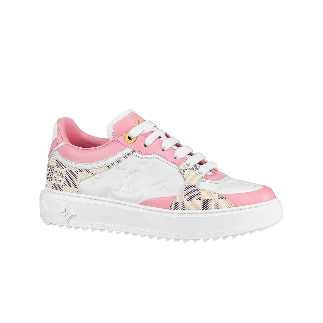 W 루이비통 타임 아웃 스니커즈 로즈 클레어 핑크 Louis Vuitton Kream