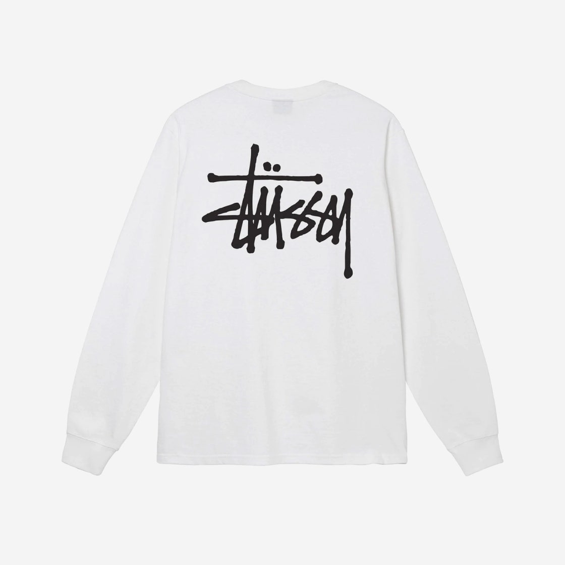 스투시 베이직 스투시 롱슬리브 티셔츠 화이트 2022 Stussy Kream