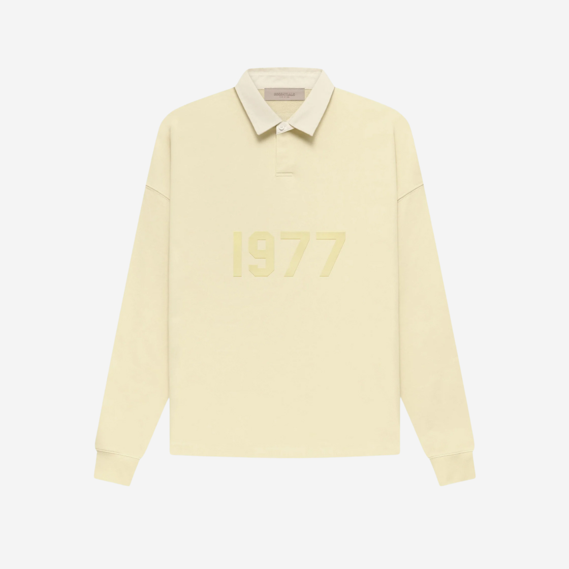 에센셜 1977 헨리 럭비 롱슬리브 폴로 카나리 - 22FW | Essentials | KREAM
