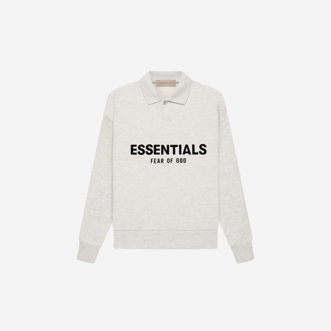 (키즈) 에센셜 더 코어 컬렉션 롱슬리브 폴로 라이트 오트밀 | Essentials | KREAM