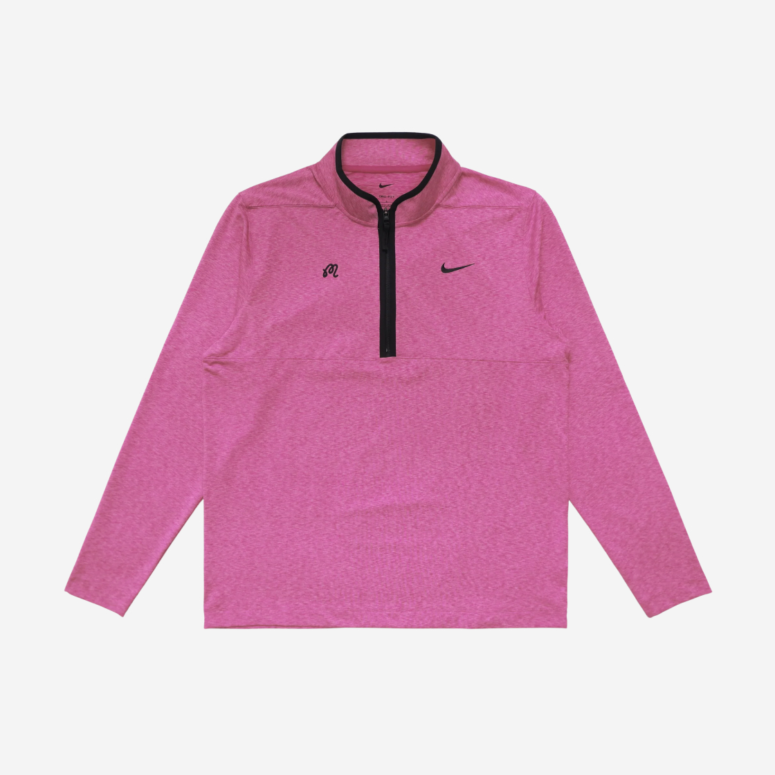 말본 골프 x 나이키 드라이핏 빅토리 헤더 하프 집 탑 액티브 핑크 블랙 | Malbon Golf | KREAM
