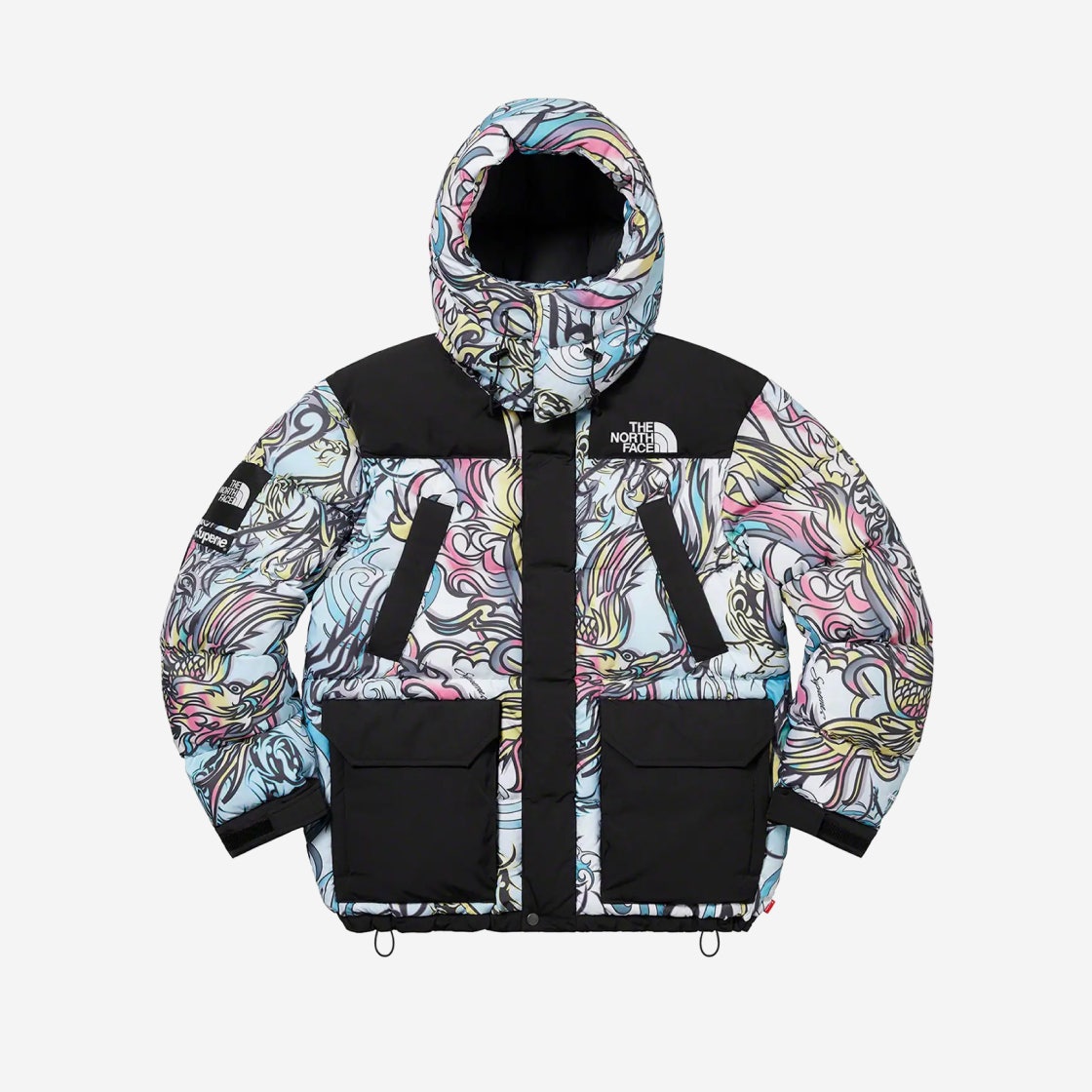 슈프림 x 노스페이스 700-필 다운 파카 멀티컬러 드래곤 - 22FW | Supreme | KREAM
