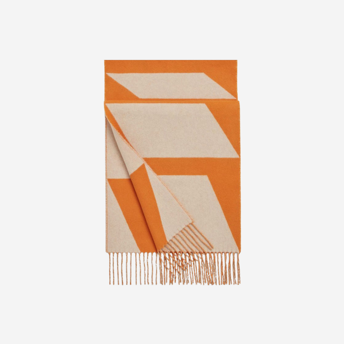 에르메스 카사크 옵틱 머플러 오랑쥬 블랑 Hermes Kream