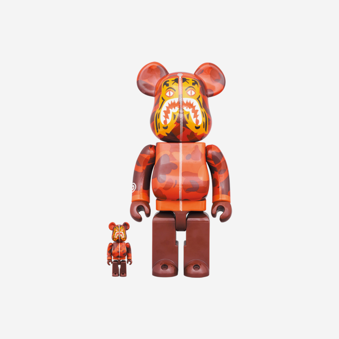 베어브릭 x 베이프 카모 타이거 레드 100% & 400% 세트 | Bearbrick | KREAM