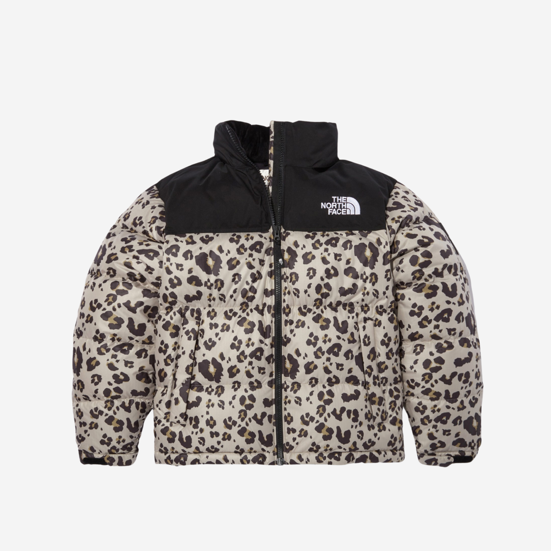 노스페이스 화이트 라벨 노벨티 눕시 다운 자켓 프린트 다크 베이지 The North Face Kream