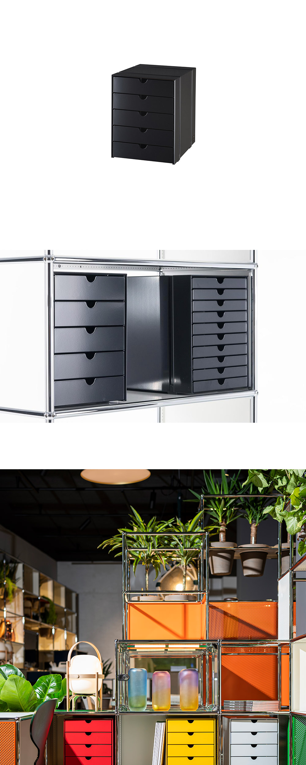 USM 이노스 박스 세트 C4 5단 트레이 그라파이트 블랙 | USM | KREAM