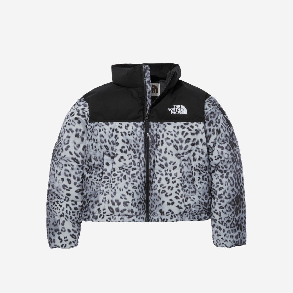 W 노스페이스 화이트 라벨 노벨티 눕시 다운 자켓 프린트 실버 The North Face Kream