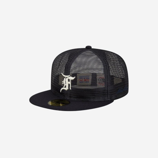 에센셜 x 뉴에라 59FIFTY 메쉬 캡 블랙 | Essentials | KREAM