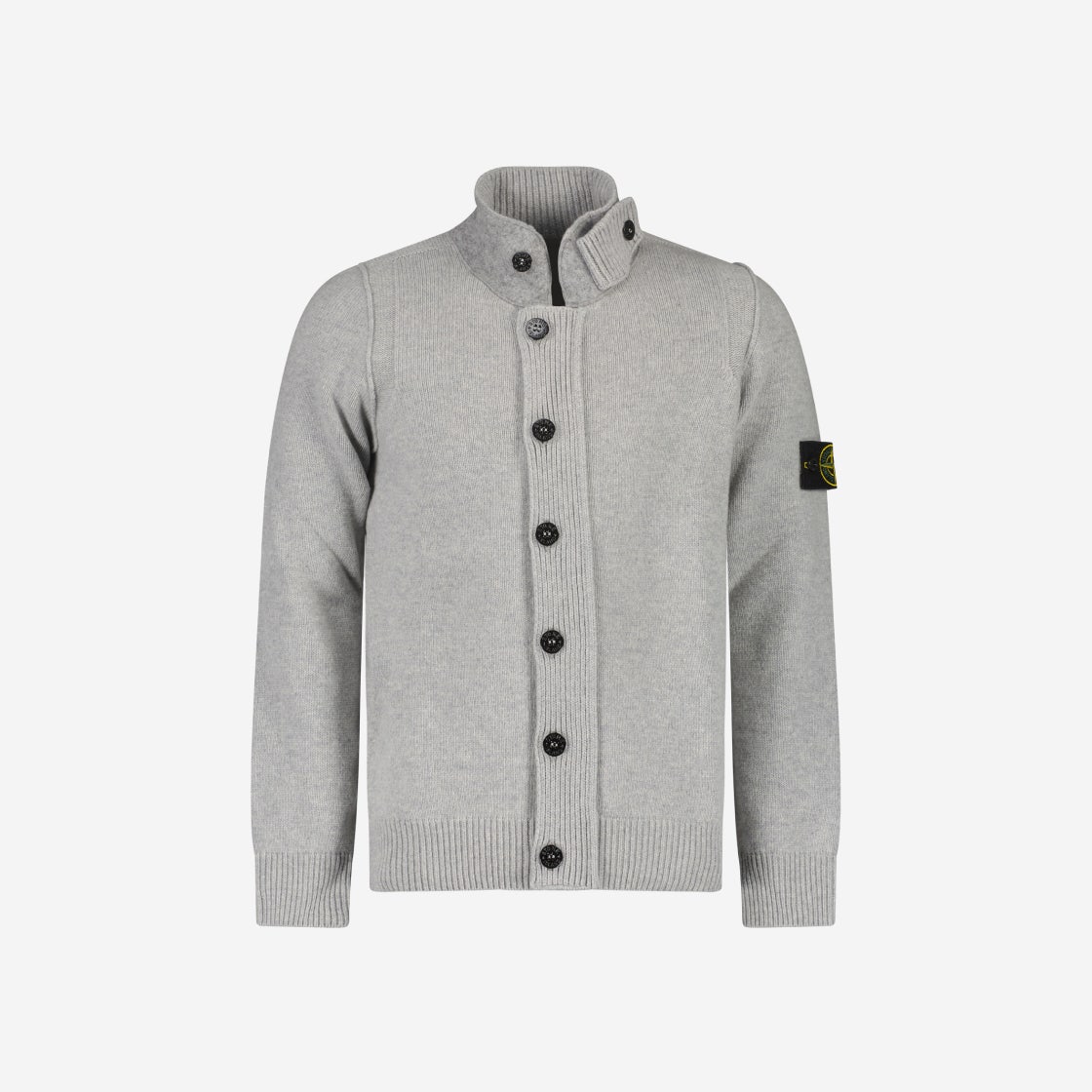 스톤 아일랜드 547A3 램스울 니트 가디건 라이트 그레이 - 22FW | Stone Island | KREAM