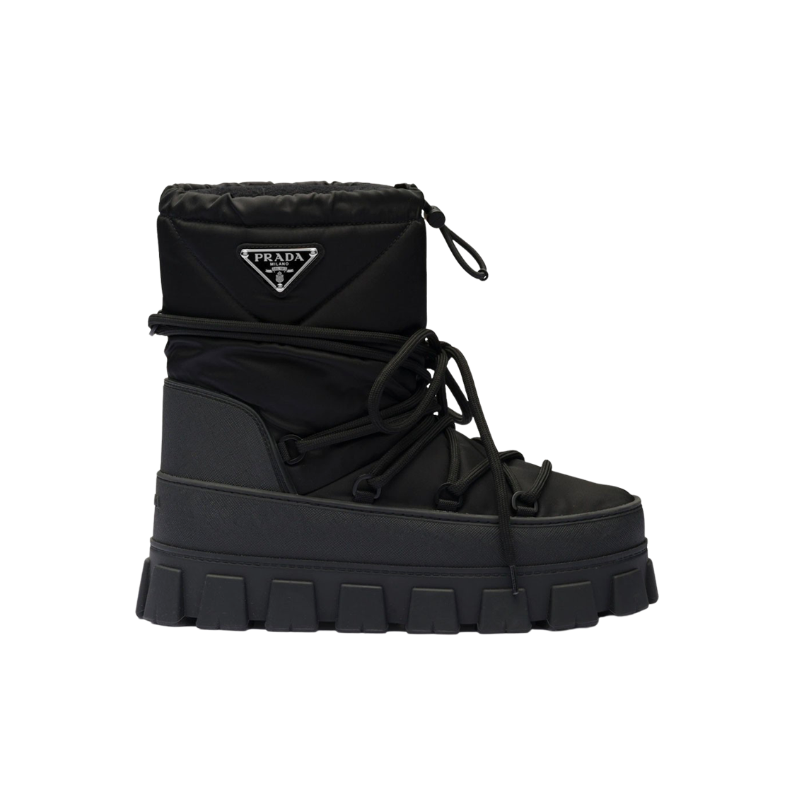 (W) 프라다 나일론 개버딘 아프레 스키 부츠 블랙 | Prada | KREAM