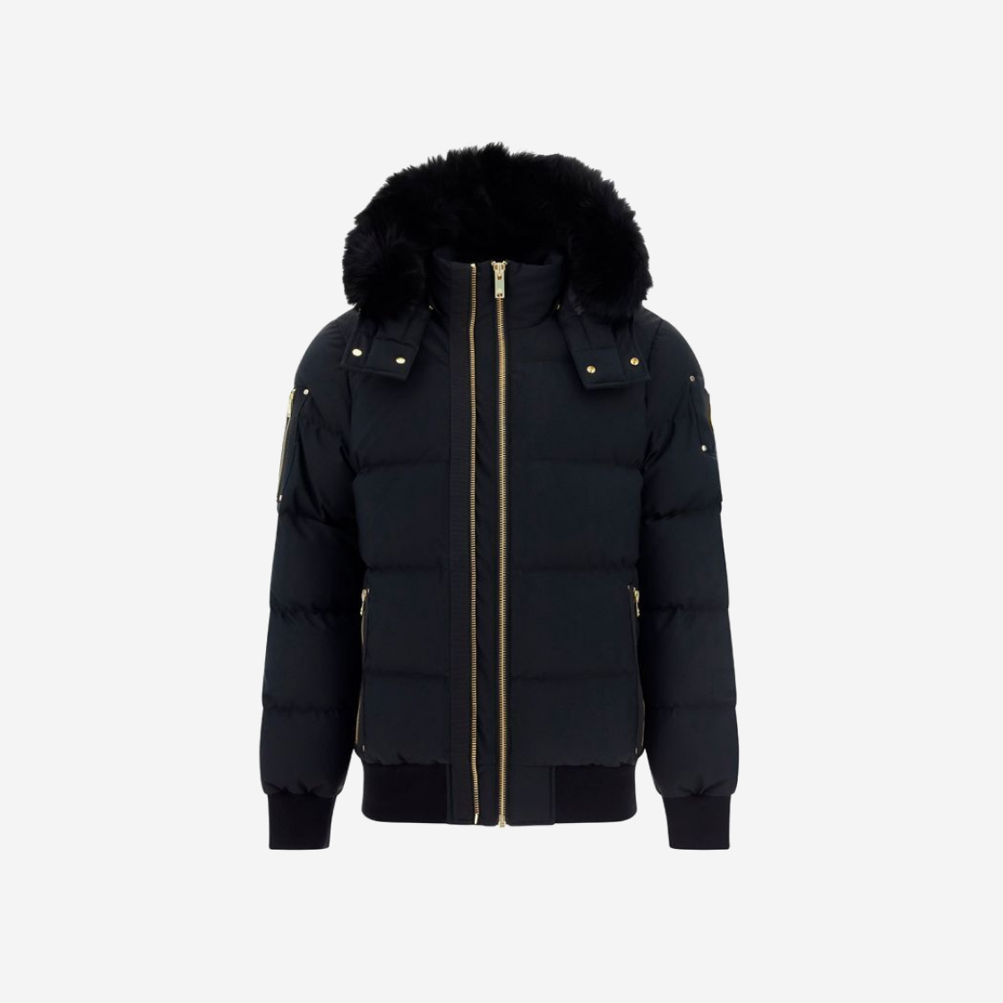 무스너클 스태그 봄버 블랙 폭스 퍼 골드 메탈 블랙 | Moose Knuckles | KREAM