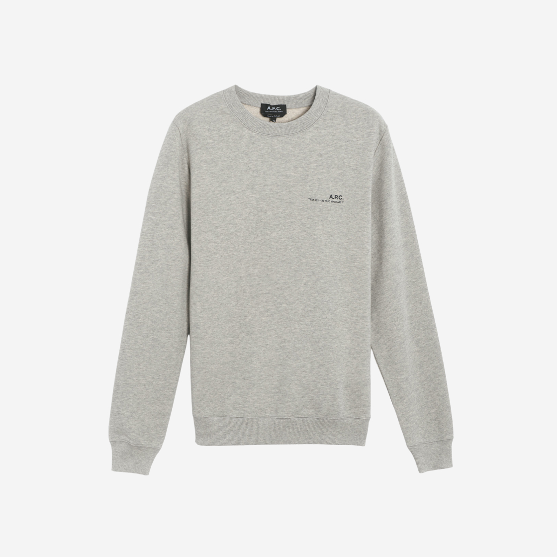 아페쎄 아이템 스웨트셔츠 그레이 | A.P.C. | KREAM