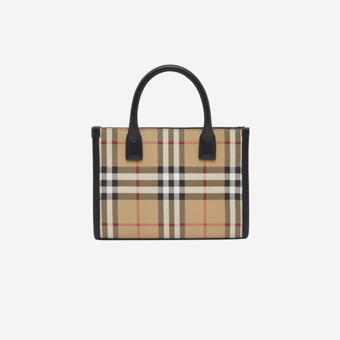 버버리 빈티지 체크 레더 미니 토트백 아카이브 베이지 Burberry Kream