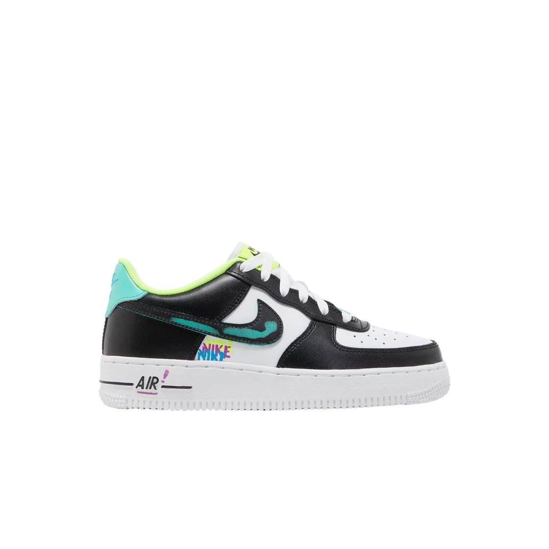 (GS) 나이키 에어포스 1 LV8 화이트 블랙 레이저 블루 | Nike | KREAM