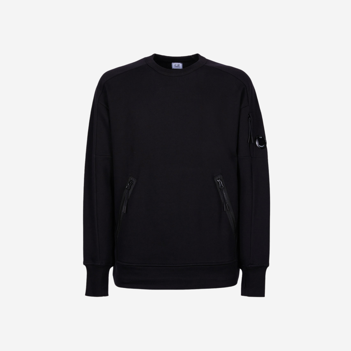 C.P. 컴퍼니 다이애그널 레이즈드 플리스 유틸리티 스웨트셔츠 블랙 - 22SS | C.P. Company | KREAM