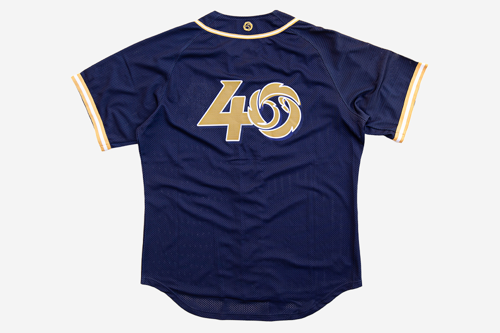 오버더피치 x KBO 40주년 캐릭터 로고 저지 네이비 (마킹 버전) | Over The Pitch | KREAM